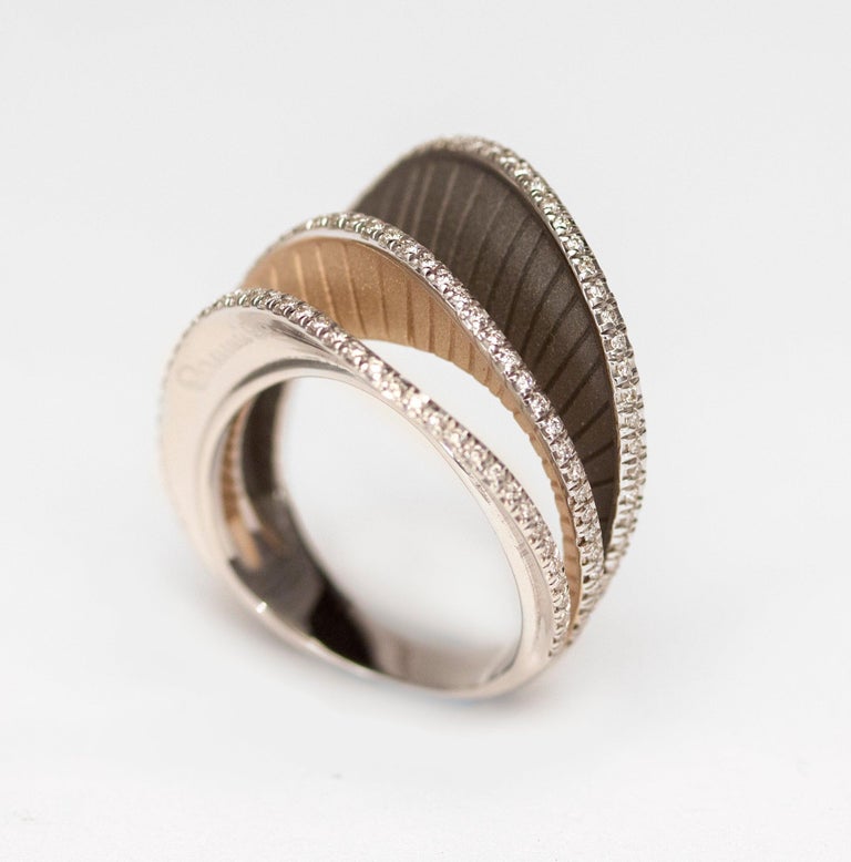 Customizable Annamaria Cammilli "Regina" Ring with Diamonds in Three ...