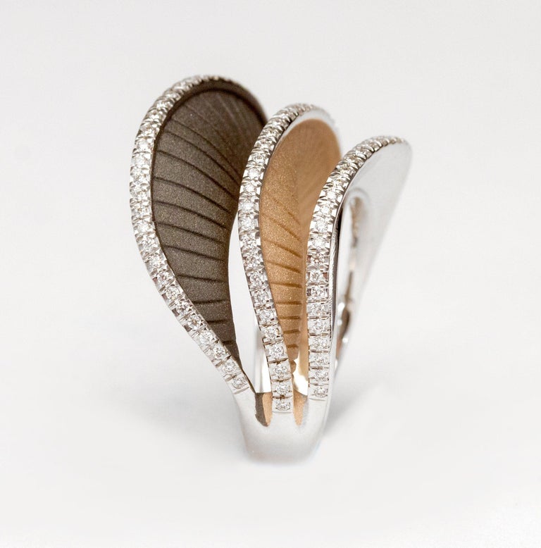 Customizable Annamaria Cammilli "Regina" Ring with Diamonds in Three ...