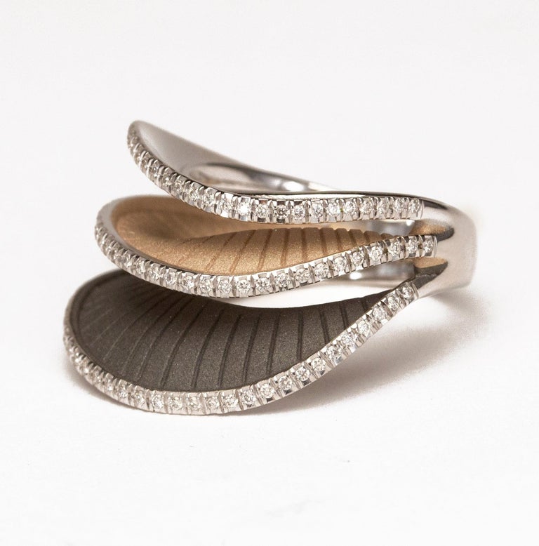 Customizable Annamaria Cammilli "Regina" Ring with Diamonds in Three ...