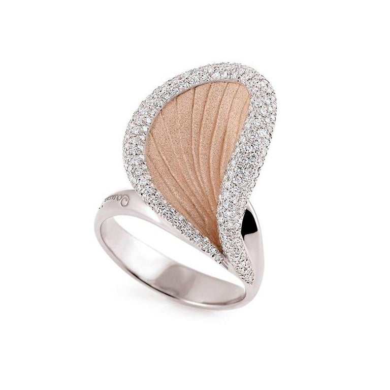 Customizable Annamaria Cammilli "Rivage" Ring with Diamonds in 18 Karat ...