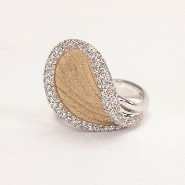 Customizable Annamaria Cammilli "Rivage" Ring with Diamonds in 18 Karat ...