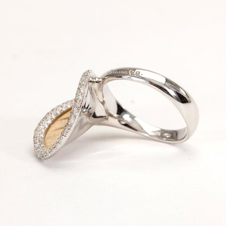 Customizable Annamaria Cammilli "Rivage" Ring with Diamonds in 18 Karat ...