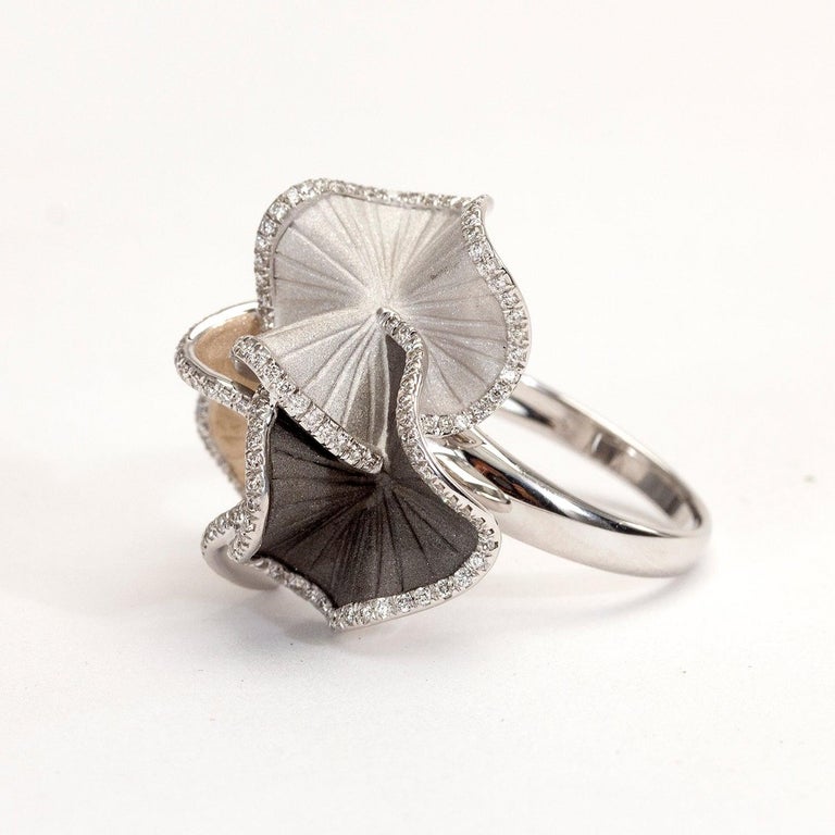 Customizable Annamaria Cammilli "Sultana" Ring with Diamonds in Three ...