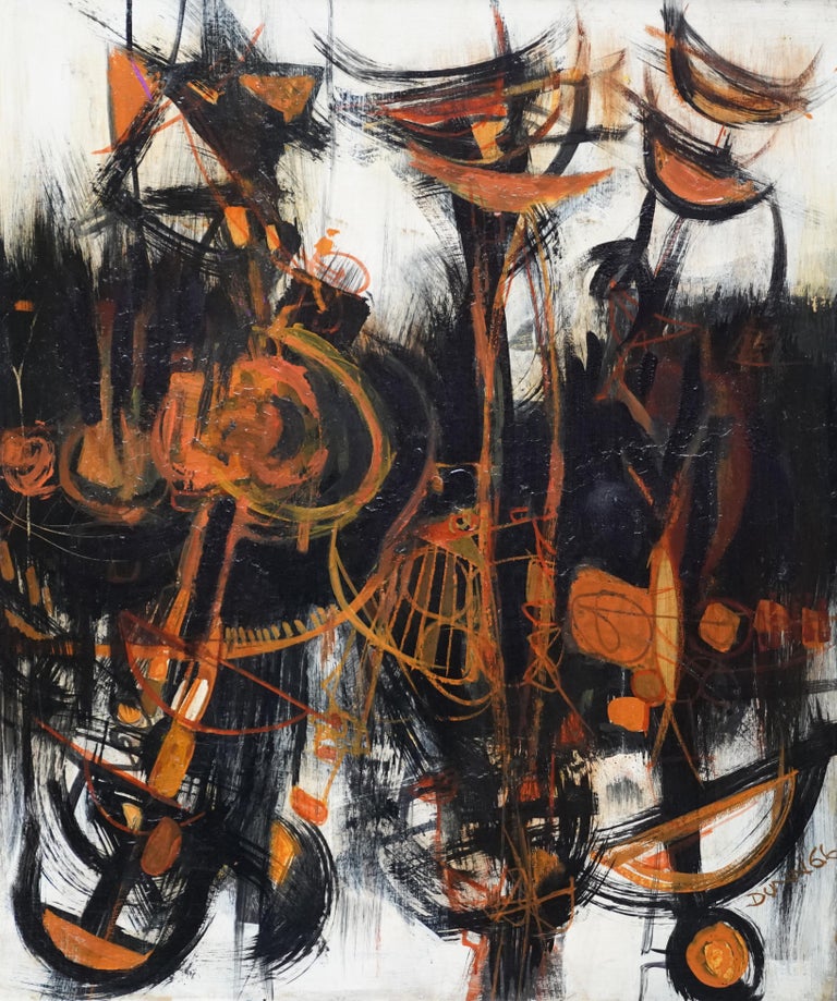 Anne Dunn - Abstract Composition 1966 - British 60's abstract art oil ...