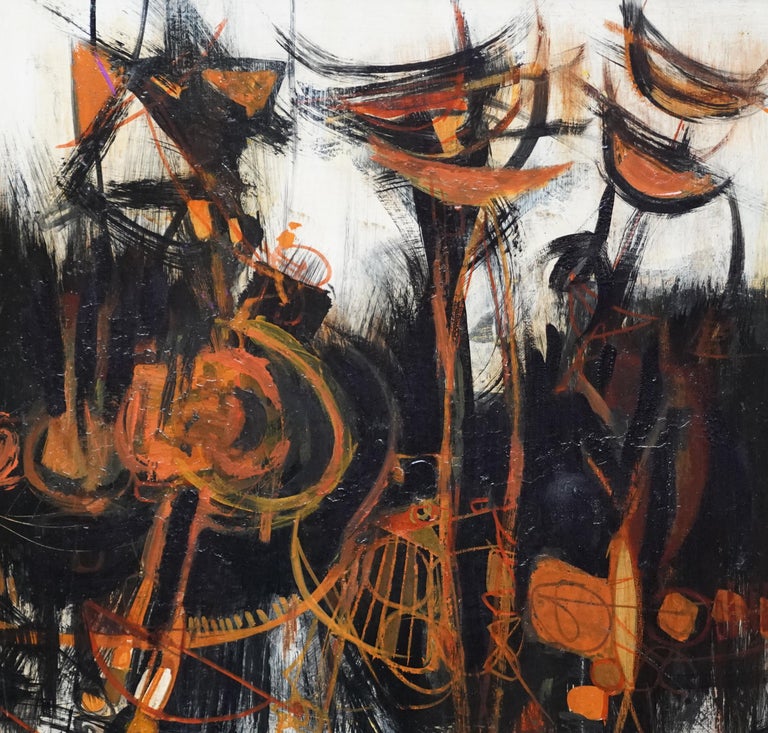 Anne Dunn - Abstract Composition 1966 - British 60's abstract art oil ...
