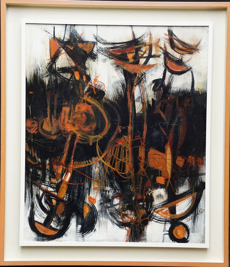 Anne Dunn - Abstract Composition 1966 - British 60's abstract art oil ...
