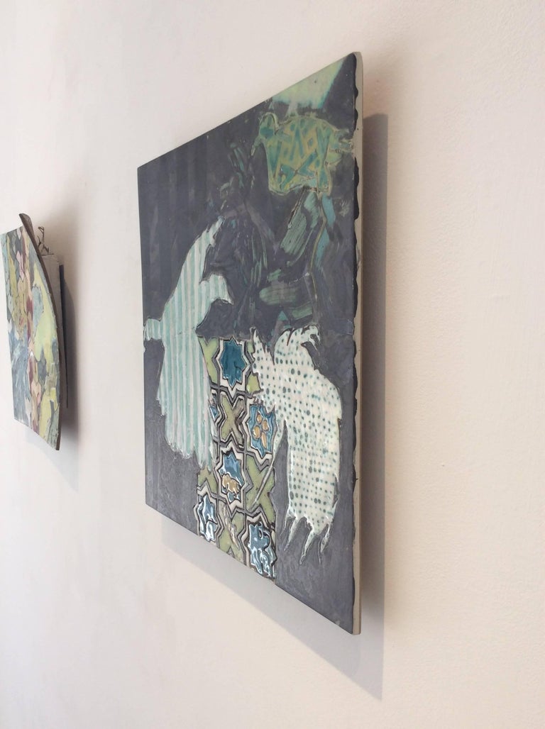 Anne Francey - Configurations #2 (Abstract Ceramic Tile Painting in ...