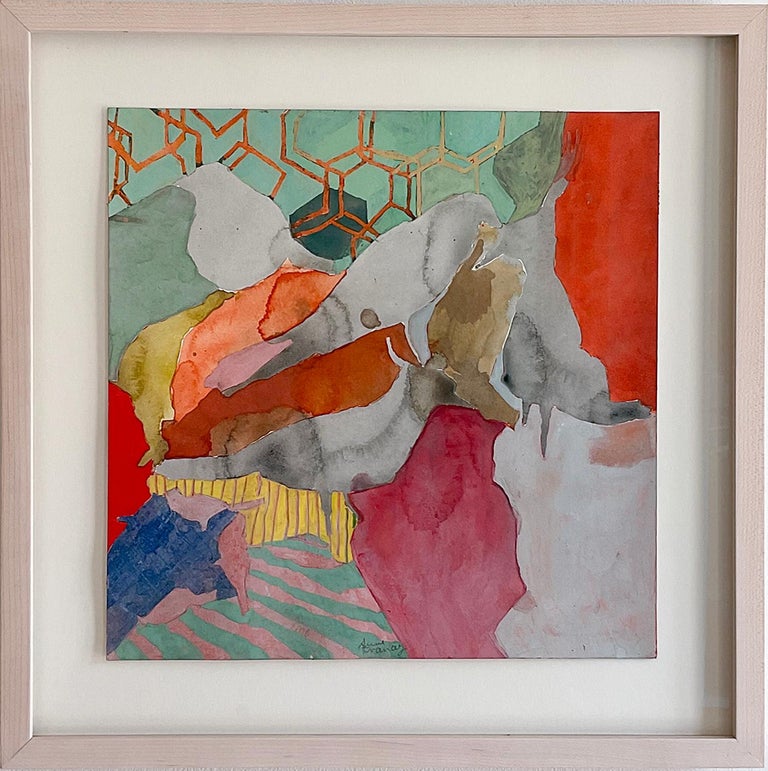 Anne Francey - However (Colorful Gestural Abstract Islamic Grid Pattern ...