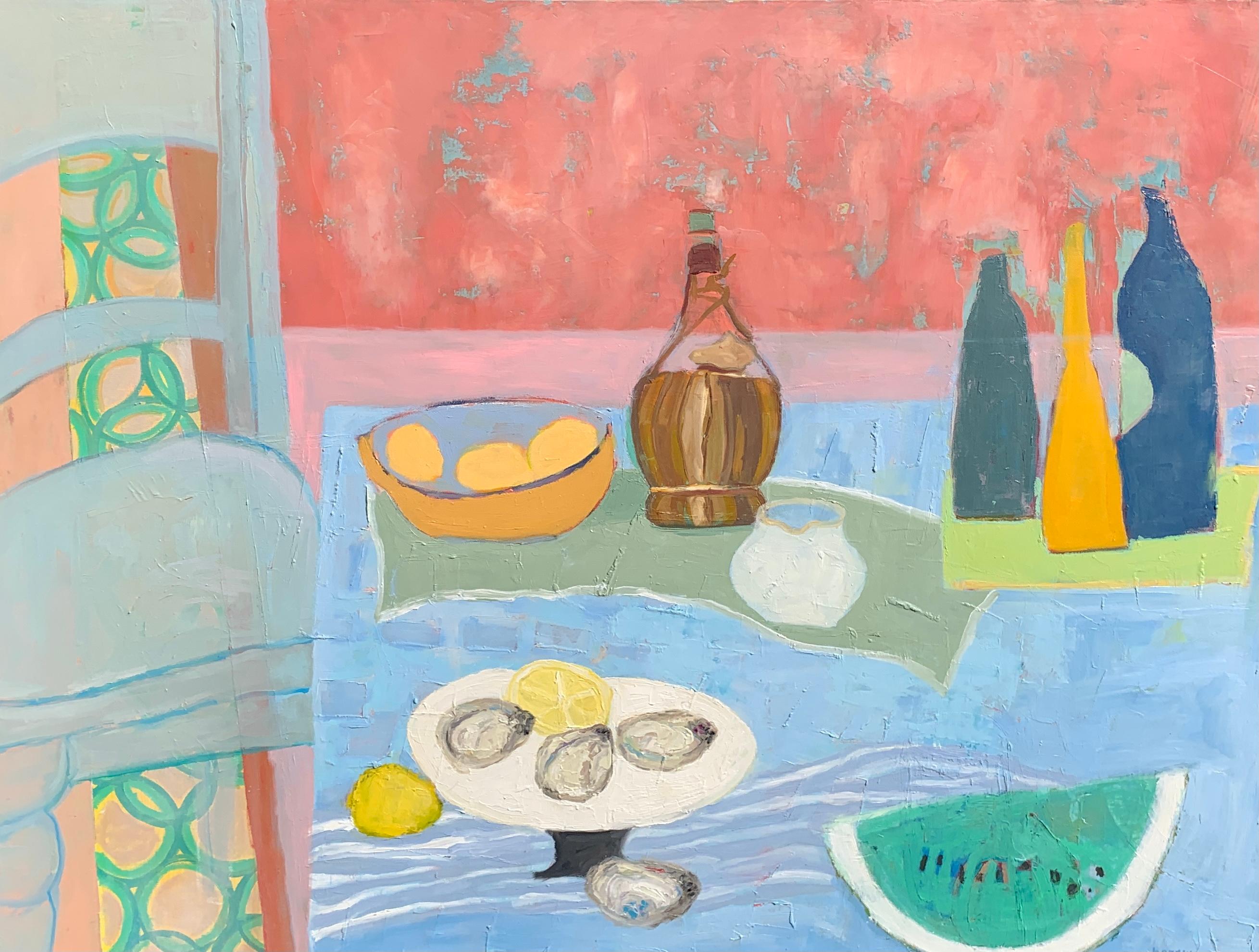 Anne Harney - The Feast by Anne Harney, Horizontal Framed Abstract ...