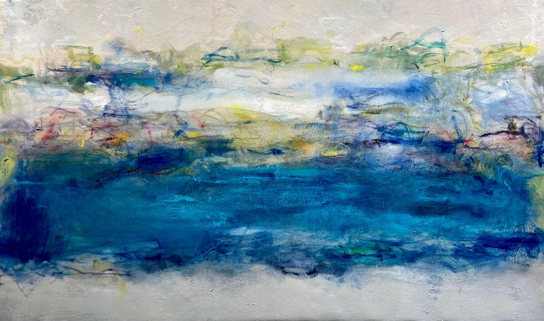 Anne Raymond - Adrift, Abstract Oil Painting on Canvas, Signed For Sale ...