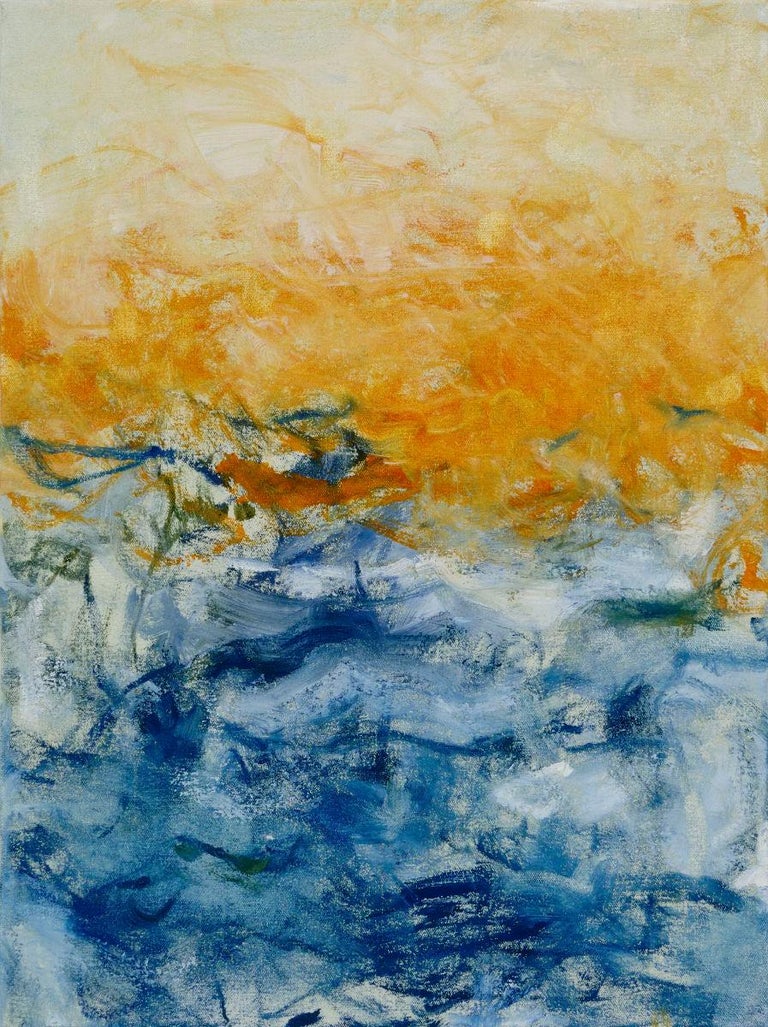 Anne Raymond - Beach Series IV, Abstract Seascape Painting, Oil on ...