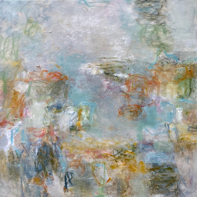 Anne Raymond - Current, Abstract Oil Painting on Canvas, Signed at 1stDibs