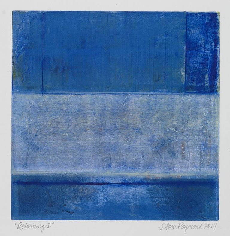 Anne Raymond - Returning I, Abstract seascape, Monotype on paper ...