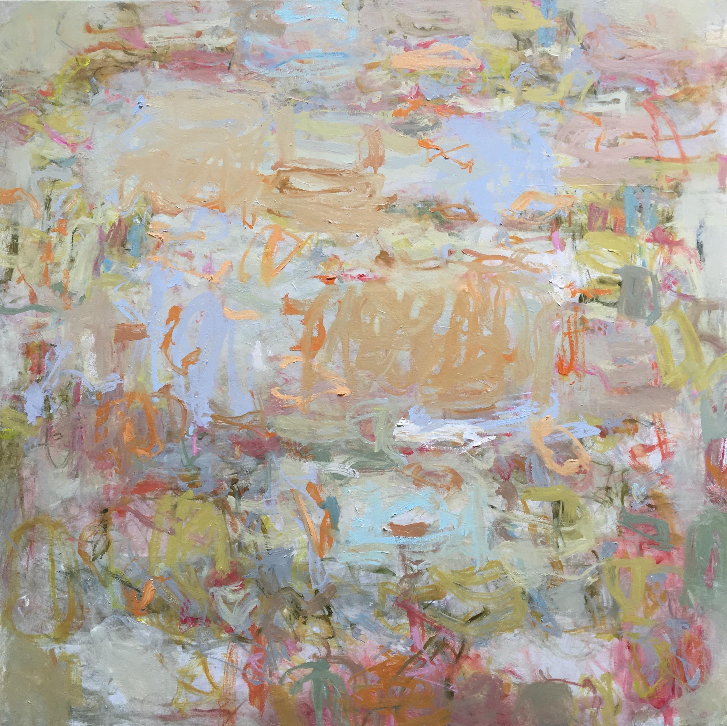 Anne Raymond - Changing, Abstract Oil Painting on Canvas, Signed For ...