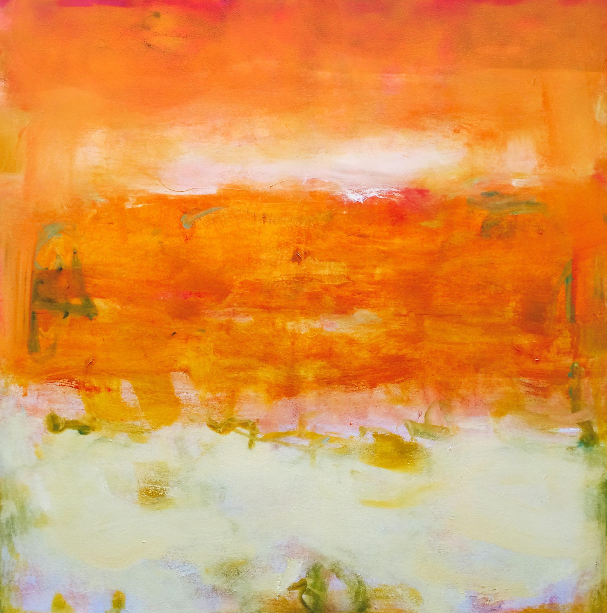 Anne Raymond - WEST, Abstract Oil Painting on Canvas, Signed For Sale ...