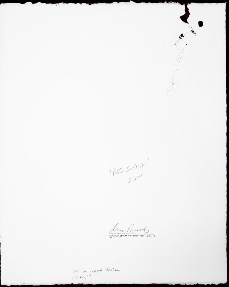 Anne Russinof - Red Swash (Abstract painting) For Sale at 1stDibs