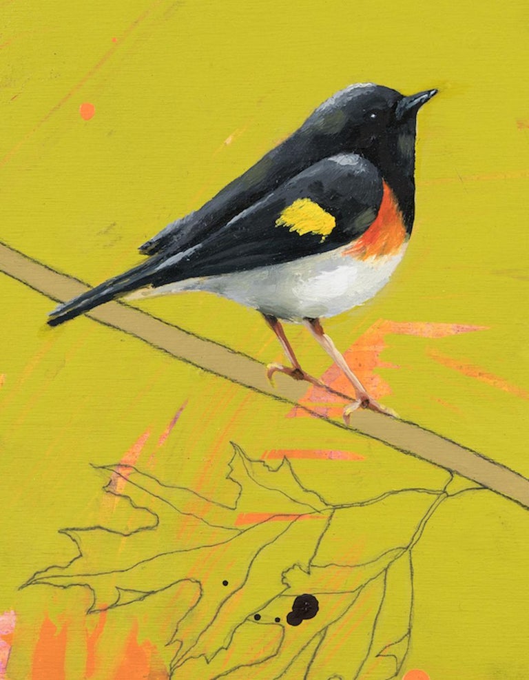 Anne Sargent Walker - "Black Miracle", acrylic and oil painting, bird ...