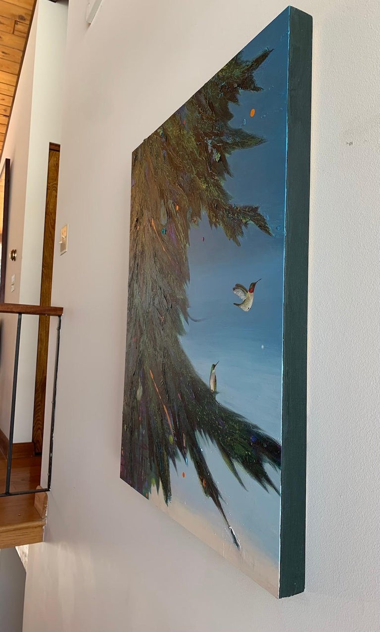 Anne Sargent Walker - "Evening Flight", oil, acrylic, painting, collage ...