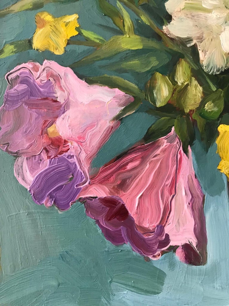 Anne Sargent Walker - "Summer Flowers - Hydrangea", oil painting, pink ...