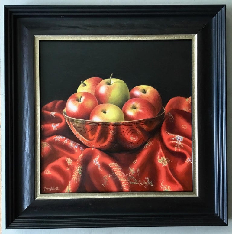 Anne Songhurst - Apples in a Brass Bowl - original modern still life ...
