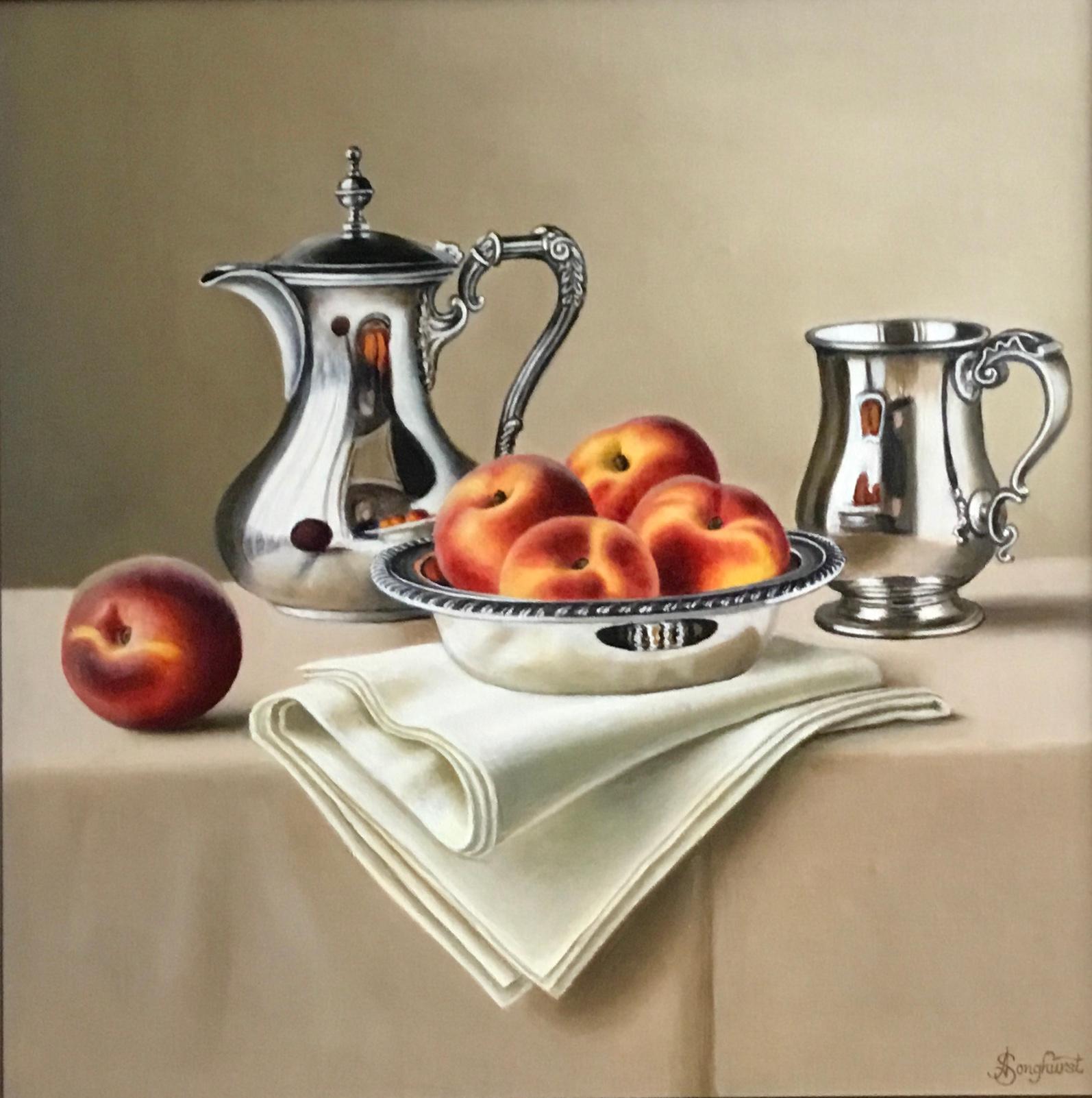 Anne Songhurst - Contemporary Still Life Painting of Copper Pan with ...