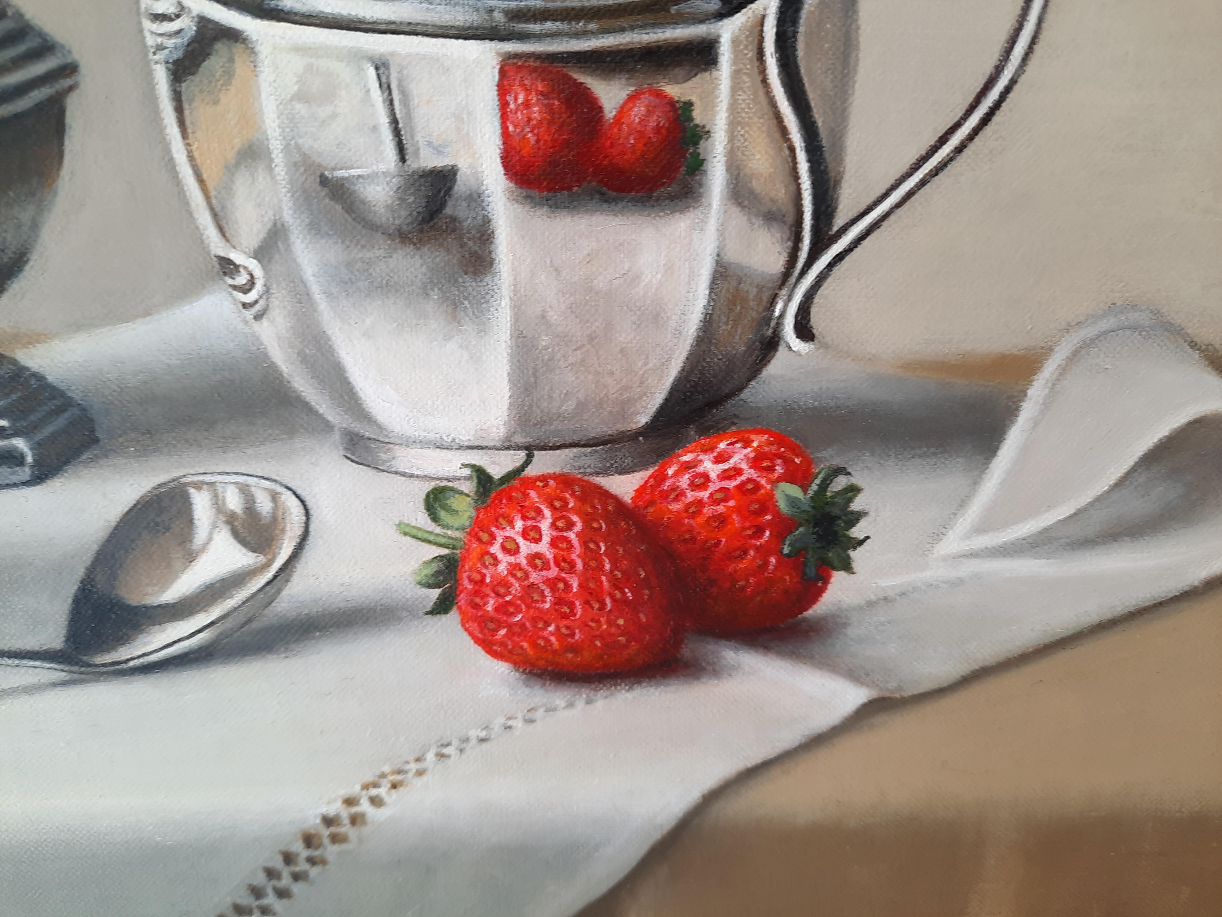 Anne Songhurst - Strawberries and Silverware - modern realism dutch ...