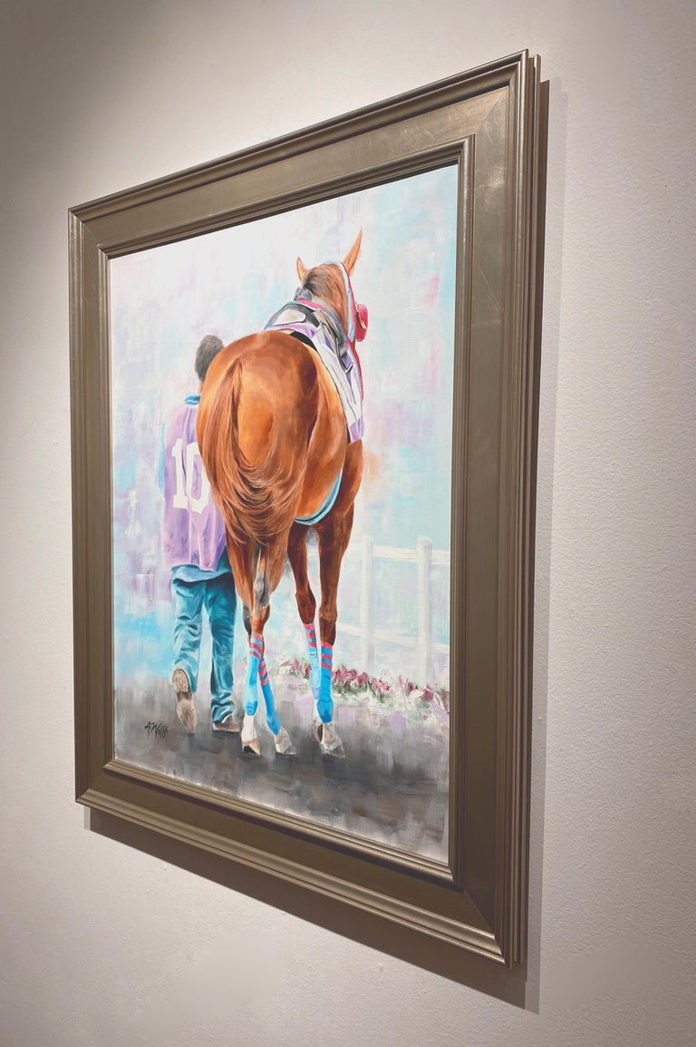 Anne Wolff - Anne Wolff, "#10", Racing Equine Oil Painting on Canvas ...