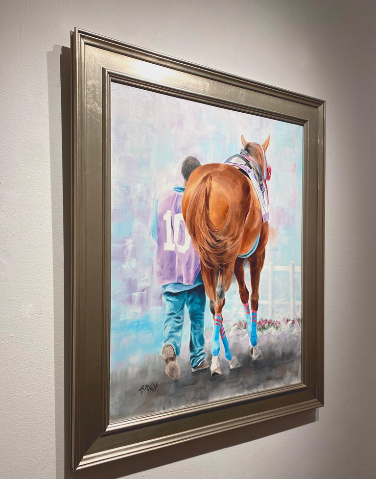 Anne Wolff - Anne Wolff, "#10", Racing Equine Oil Painting on Canvas ...
