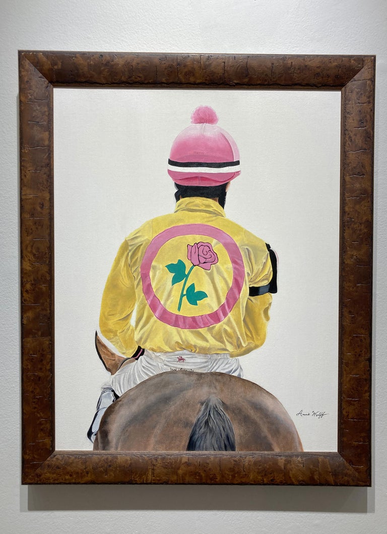 Anne Wolff - Anne Wolff, "Irad Ortiz", Horse Racing Jockey Rose Silks ...