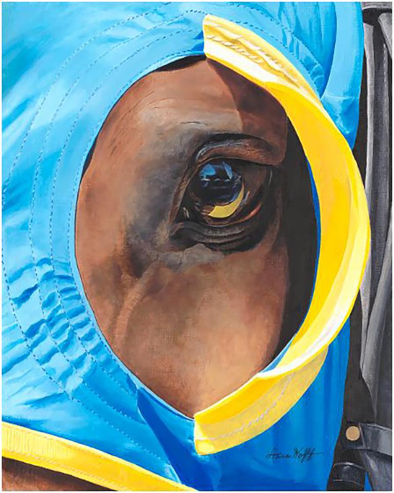 Anne Wolff - Anne Wolff, "Moondance Joy", Realistic Horse Portrait Oil ...