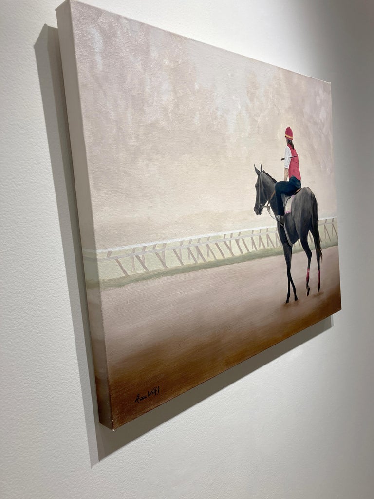 Anne Wolff - Anne Wolff, "Quiet Time", Foggy Horse Racing Equine Oil ...