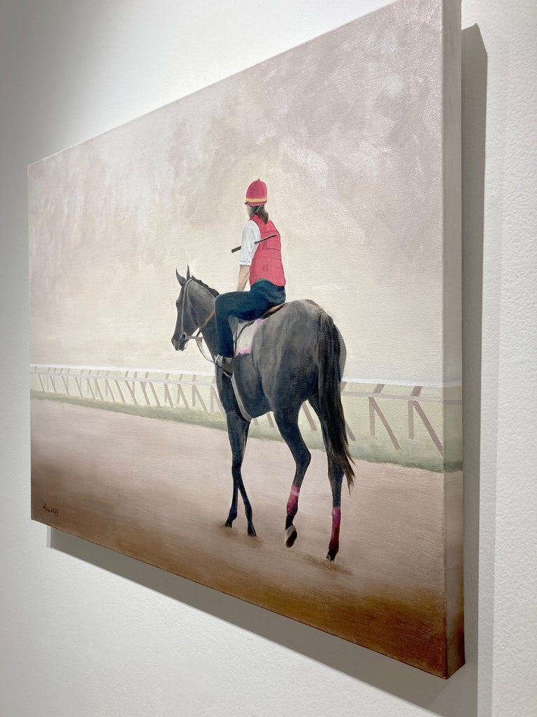 Anne Wolff - Anne Wolff, "Quiet Time", Foggy Horse Racing Equine Oil ...