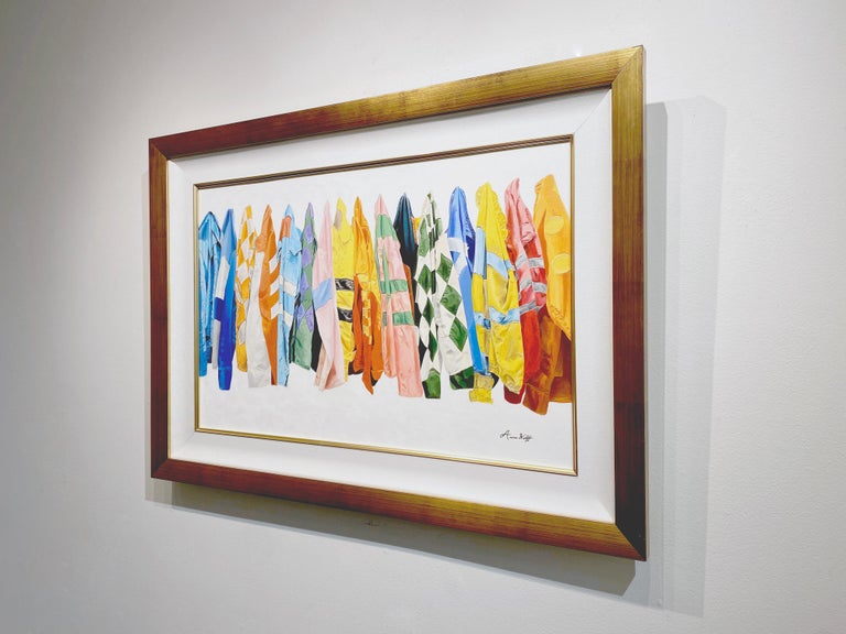 Anne Wolff - Anne Wolff, "Silks II", Jockey Racing Silks Oil Painting ...