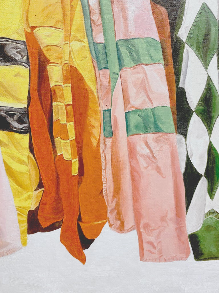 Anne Wolff - Anne Wolff, "Silks II", Jockey Racing Silks Oil Painting ...