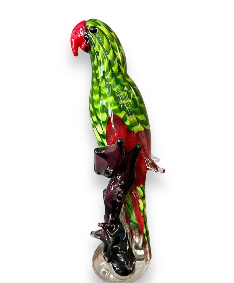 1970s, Murano glass sculpture, Parrot For Sale at 1stDibs