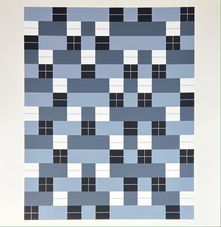 Anni Albers - Anni Albers ( 1899 - 1994 ) - Double Weave - Sérigraphie signée - 1985 En vente ...