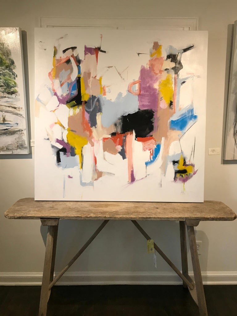 Annie King - Again by Annie King, Large Square Mixed Media on Canvas ...