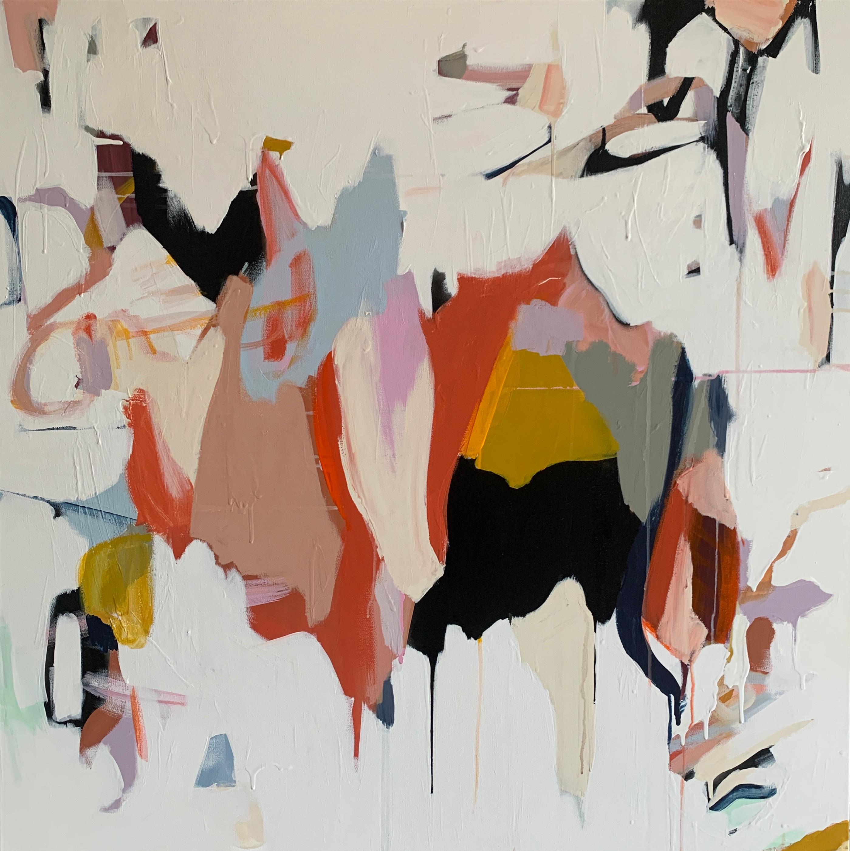 Annie King - Cherish by Annie King, Large Square Mixed Media on Canvas ...