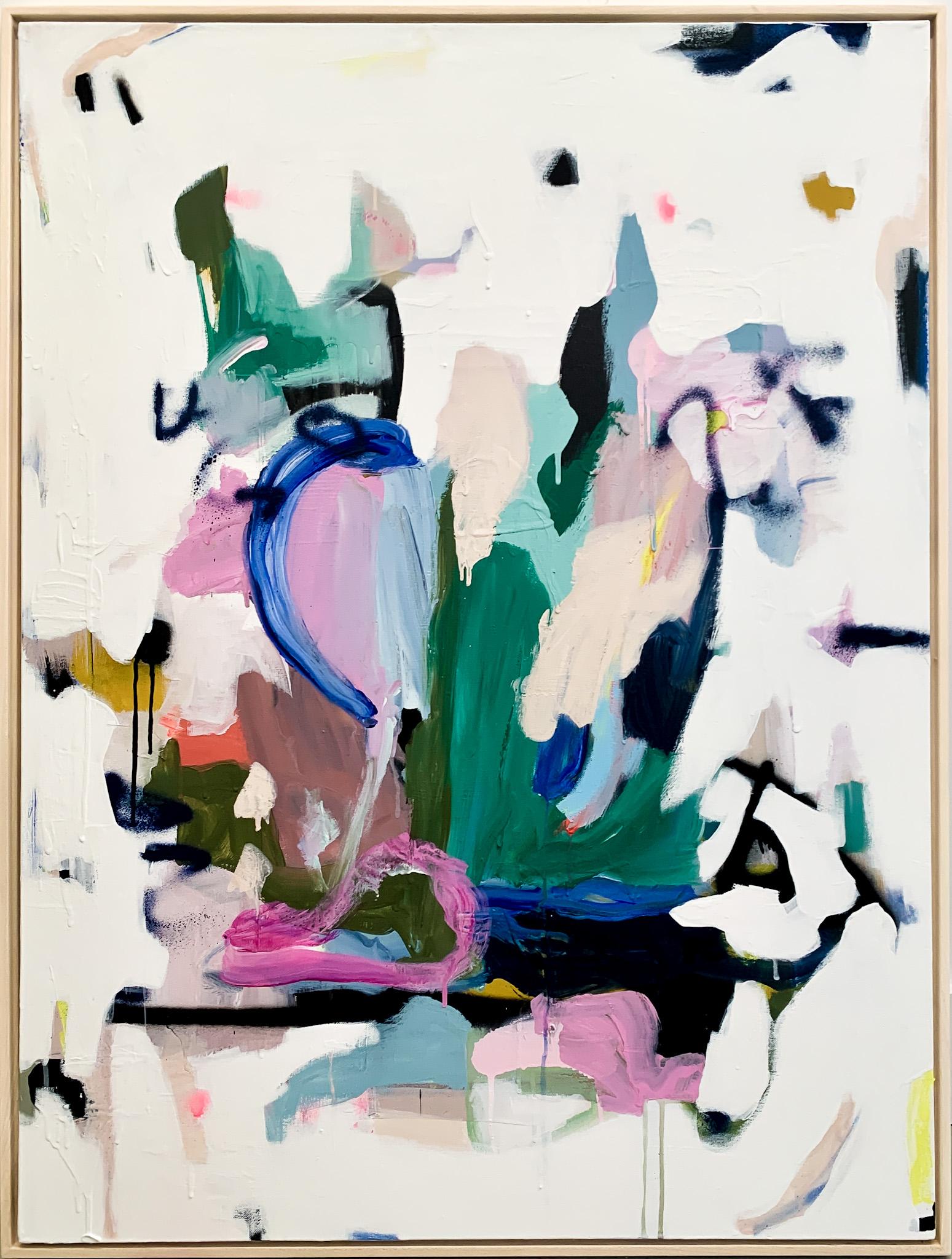 Annie King - Cherish by Annie King, Large Square Mixed Media on Canvas ...