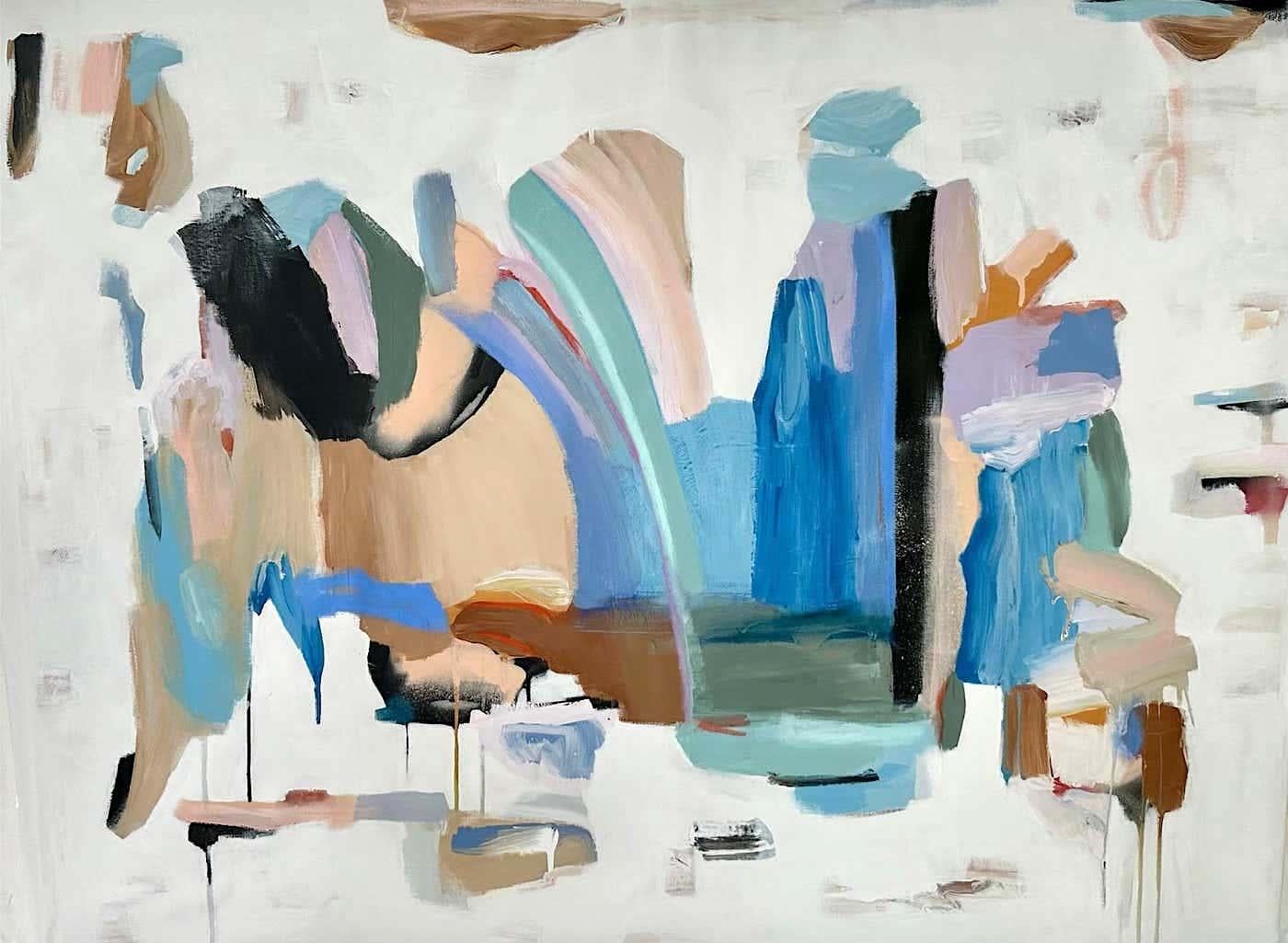 Annie King - A Way to Make Them Smile - abstract expressive field ...