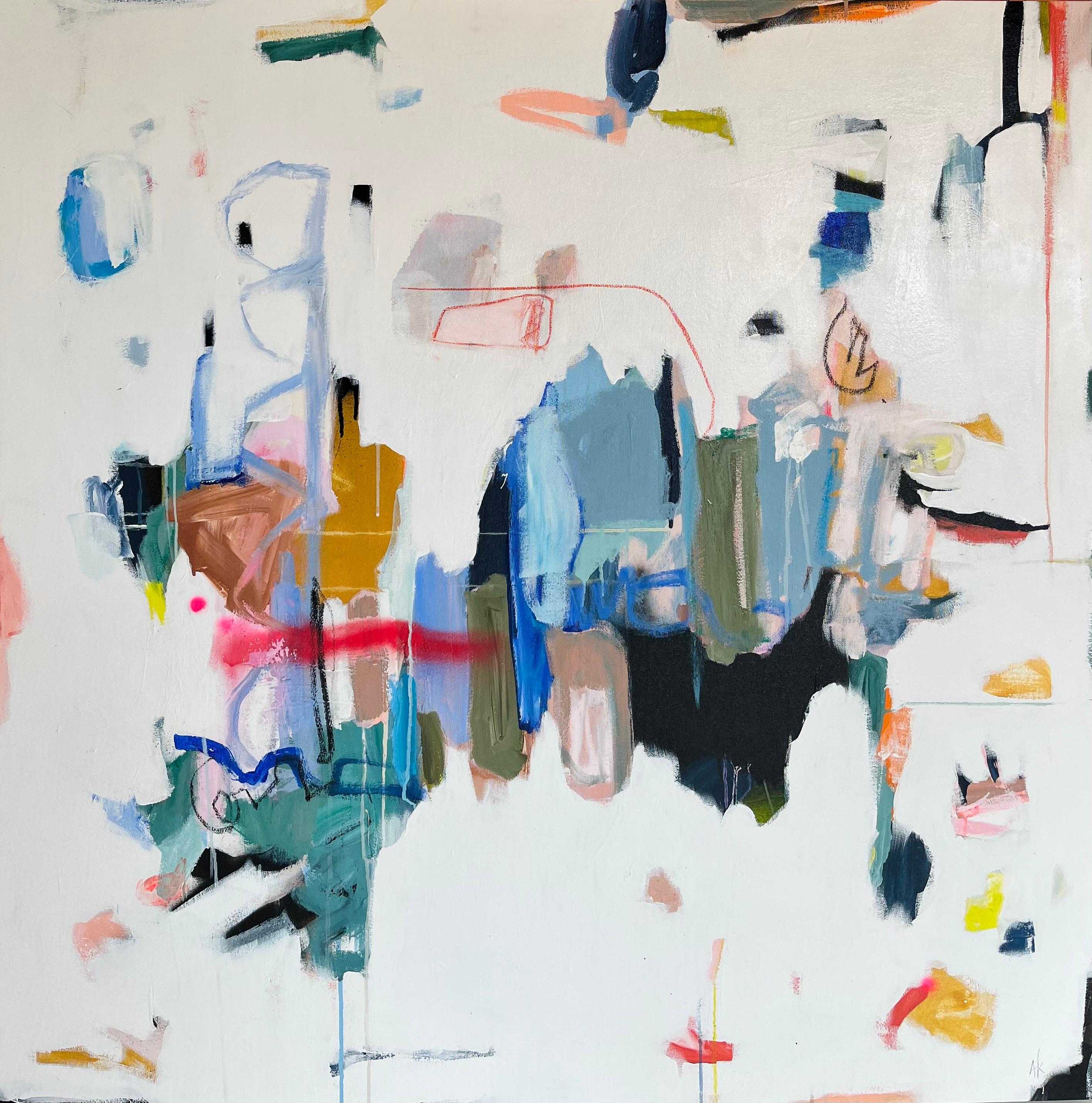 Annie King - 'Be' Large Acrylic on Canvas Abstract Painting For Sale at ...