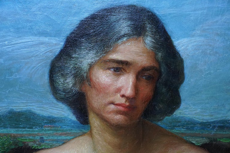 Portrait of a Lady in a Landscape - British 19thC art oil painting For ... Portrait of a Lady in a Landscape - British 19thC art oil painting For ...