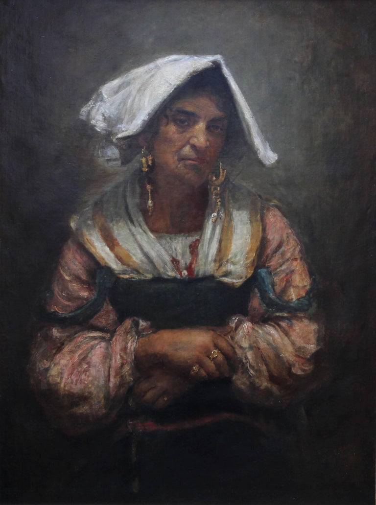 Annie Louisa Swynnerton - Roma Lady Jebsa - Victorian oil portrait ... Annie Louisa Swynnerton - Roma Lady Jebsa - Victorian oil portrait ...