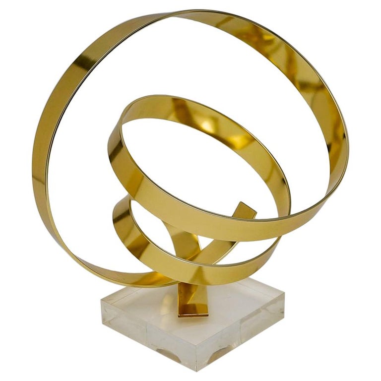 Anodized Aluminum Ribbon Swirl Sculpture at 1stDibs