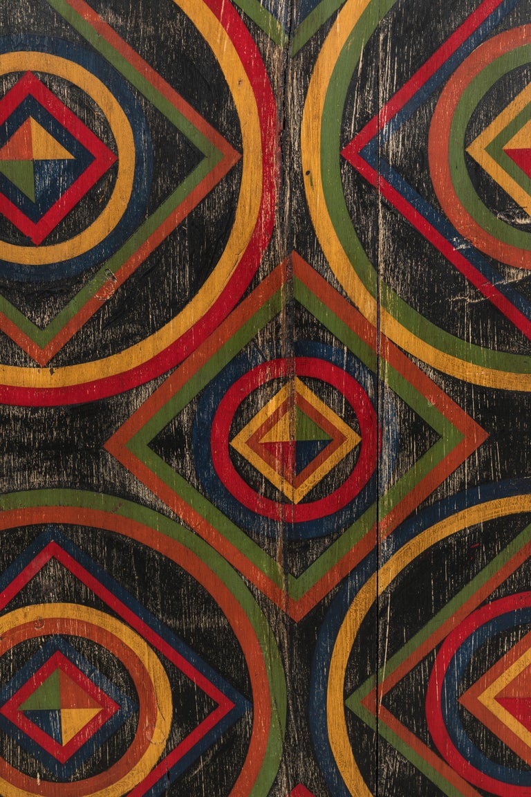 Anonymous Abstract Geometric Painted Board For Sale at 1stDibs