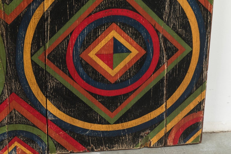 Anonymous Abstract Geometric Painted Board For Sale at 1stDibs