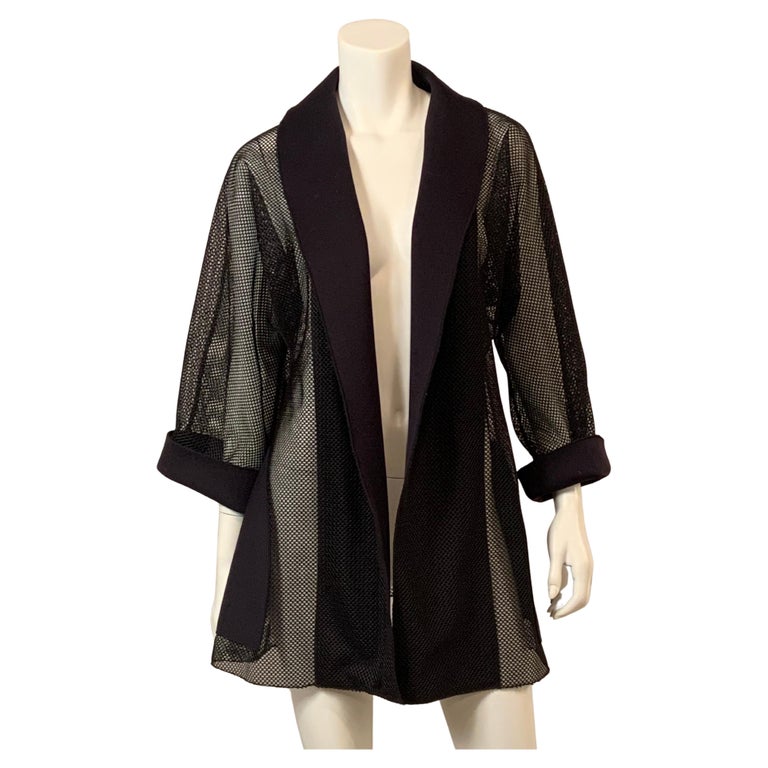 Anonymous Black Mesh or Open Work Swing Jacket Never Worn For Sale at ...