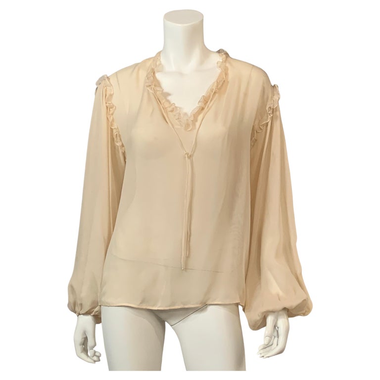 cream colored blouse