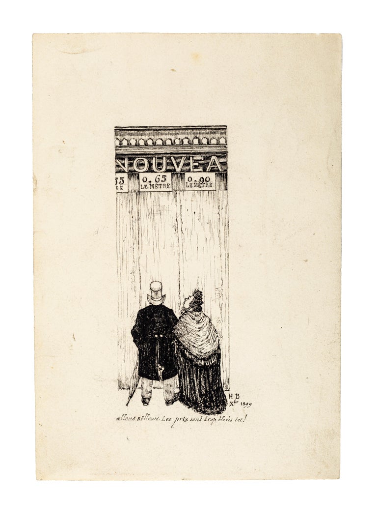 Unknown - Let's Go Elsewhere - Original Lithograph 1899 For Sale at ...