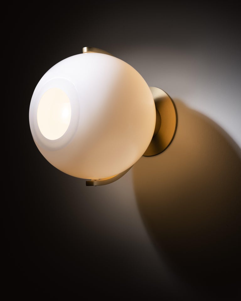 Another Day Sconce, White Glass For Sale at 1stDibs